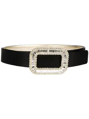 ROGER VIVIER Pilgrim Satin Belt - Black