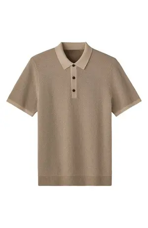 RHONE Mercer Knit Polo - Bone