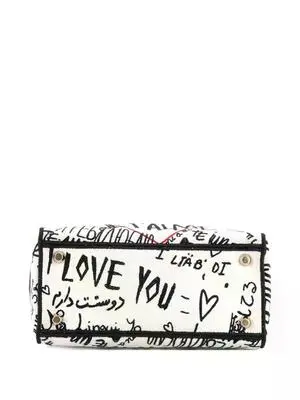 Dior Lady D-lite Embroidered Canvas Satchel - Neutrals