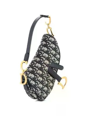 Dior Saddle Oblique Canvas Mini Shoulder Bag - Blue