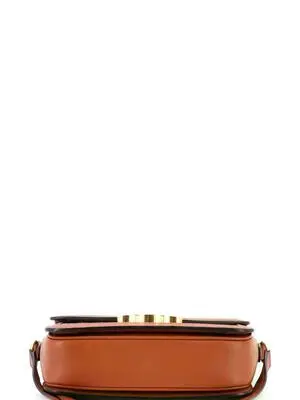 Celine Triomphe Teen Crossbody Bag In Canvas And Leather - Brown