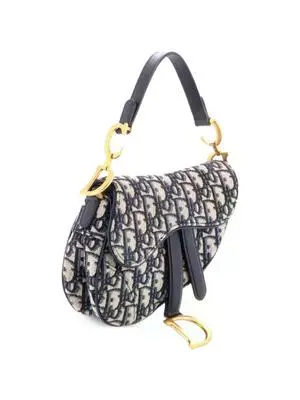 Dior Saddle Handbag Oblique Canvas Mini Shoulder Bag - Blue