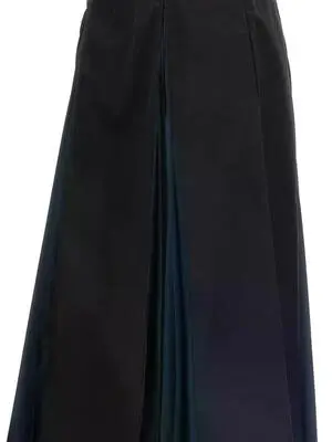 Plan C Pleated A-line Midi Skirt