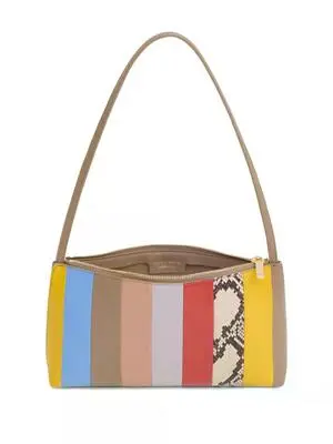 MANSUR GAVRIEL Gaia Striped Snakeskin Shoulder Bag - Neutrals