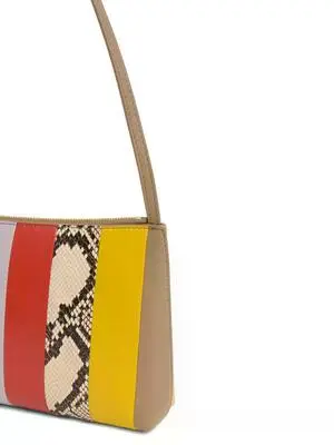 MANSUR GAVRIEL Gaia Striped Snakeskin Shoulder Bag - Neutrals
