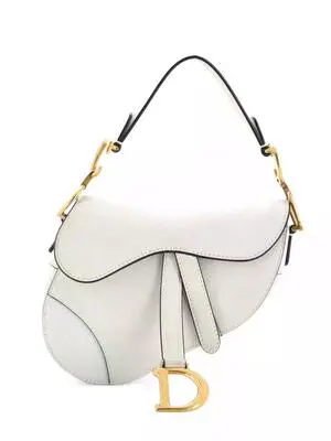 Dior Saddle Handbag Leather Mini Shoulder Bag - Neutrals