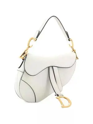 Dior Saddle Handbag Leather Mini Shoulder Bag - Neutrals