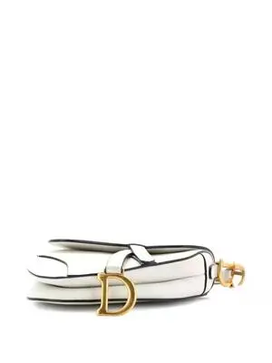 Dior Saddle Handbag Leather Mini Shoulder Bag - Neutrals