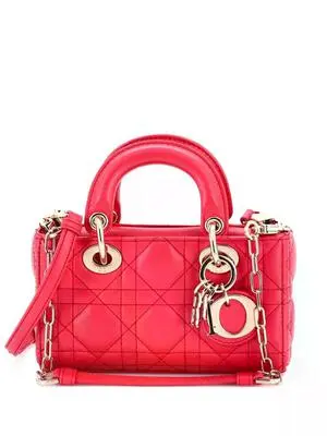 Dior Lady D-joy Cannage Quilt Lambskin Micro Satchel