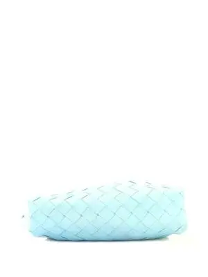 Bottega Veneta The Pouch Intrecciato Nappa Mini Crossbody Bag - Blue