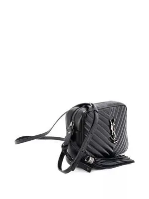 Saint Laurent Lou Camera Bag Matelasse Chevron Leather Small - Black
