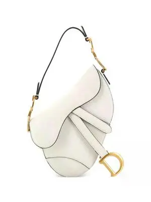 Dior Saddle Handbag Leather Mini Shoulder Bag - White