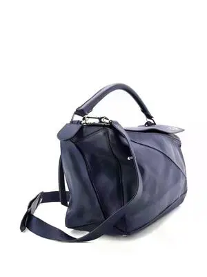 Loewe Puzzle Leather Large Satchel - Blue