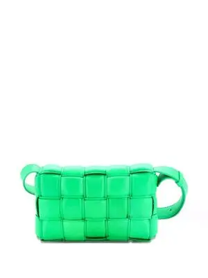 Bottega Veneta Cassette Padded Maxi Intrecciato Small Crossbody Bag - Green