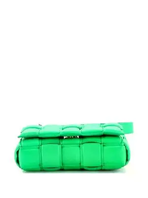 Bottega Veneta Cassette Padded Maxi Intrecciato Small Crossbody Bag - Green