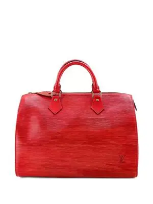 LOUIS VUITTON Speedy Handbag Epi Leather 30 - Red