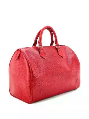 LOUIS VUITTON Speedy Handbag Epi Leather 30 - Red