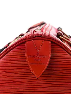 LOUIS VUITTON Speedy Handbag Epi Leather 30 - Red