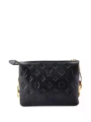 LOUIS VUITTON Coussin Bb Crossbody Bag Monogram Embossed Lambskin - Black