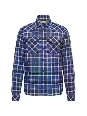 Moncler Gelt Plaid Quilted Jacket - Blue
