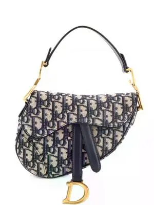 Dior Saddle Handbag Oblique Canvas Mini Shoulder Bag - Blue