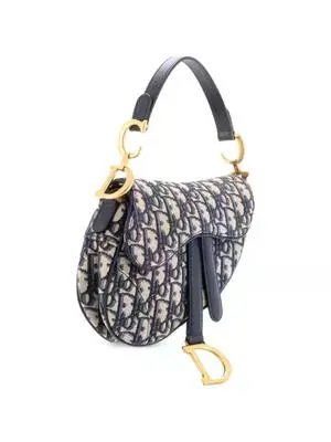 Dior Saddle Handbag Oblique Canvas Mini Shoulder Bag - Blue