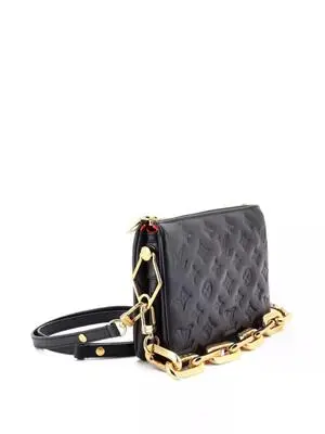 LOUIS VUITTON Coussin Pm Crossbody Bag Monogram Embossed Lambskin - Black