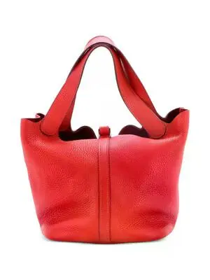 Hermès Picotin Lock Clemence Mm Bucket Bag - Red