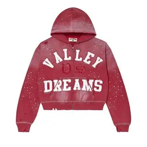 VALE FOREVER Classico Zip Up Hoodie - Red