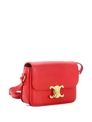 Celine Triomphe Teen Crossbody Bag Smooth Calfskin - Red