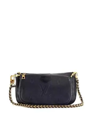 LOUIS VUITTON Multi Pochette Accessoires Monogram Empreinte Giant Crossbody Bag - Black