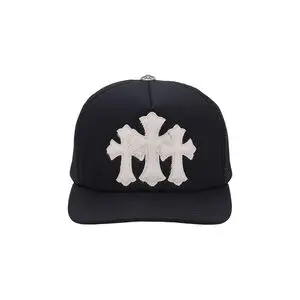 Chrome Hearts Cemetery Cross Trucker Hat - Black
