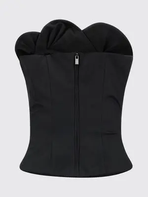Magda Butrym Virgin Wool And Silk Asymmetrical Draped Evening Top