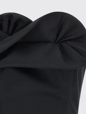Magda Butrym Virgin Wool And Silk Asymmetrical Draped Evening Top