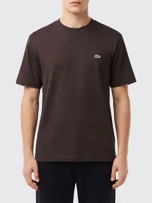 Lacoste Cotton T-shirt With Logo Brown