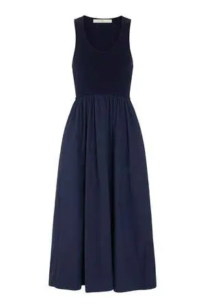 MARIE OLIVER Mixed Media Tank Dress - Naval