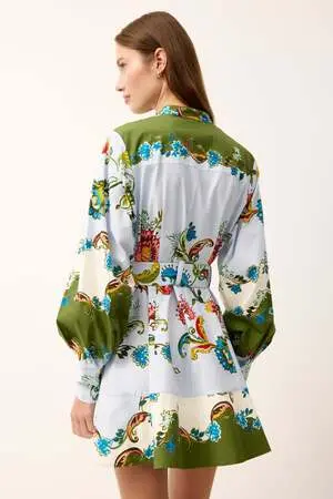 MARIE OLIVER Printed Cotton Shirt Dress