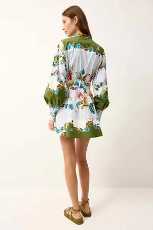 MARIE OLIVER Printed Cotton Shirt Dress