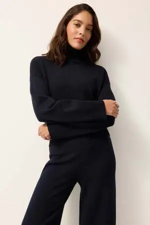 MARIE OLIVER Oversized Knit Sweater - Navy