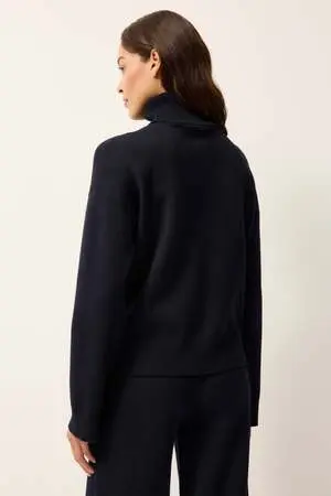 MARIE OLIVER Oversized Knit Sweater - Navy