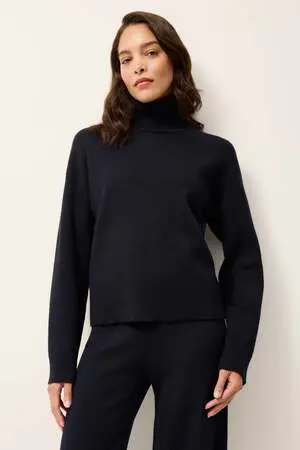 MARIE OLIVER Oversized Knit Sweater - Navy