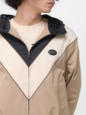 Valentino Garavani Hooded Technical Fabric Windbreaker Jacket