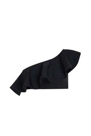 MARIE OLIVER Doris One-shoulder Bikini Top - Black