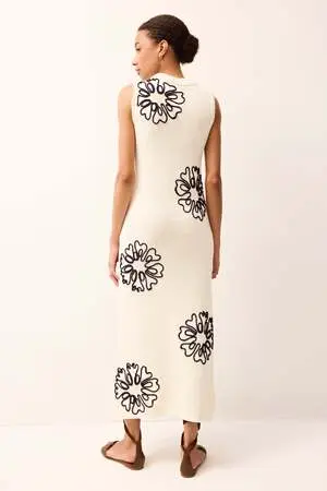 MARIE OLIVER Patricia Embroidered Knit Dress