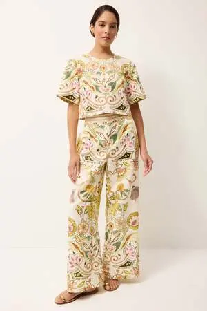 MARIE OLIVER Bennett Printed Palazzo Pants