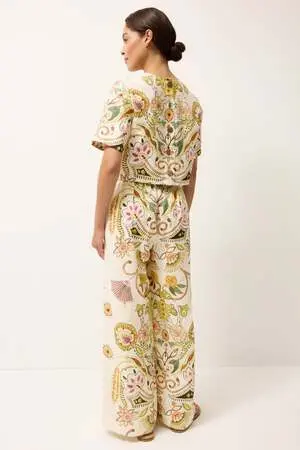 MARIE OLIVER Bennett Printed Palazzo Pants