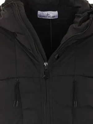 Stone Island Padded Hooded Jacket - Black