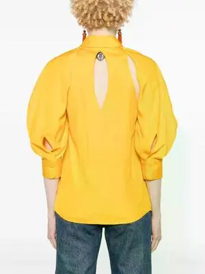 Chloé Open-shoulder Silk Blouse