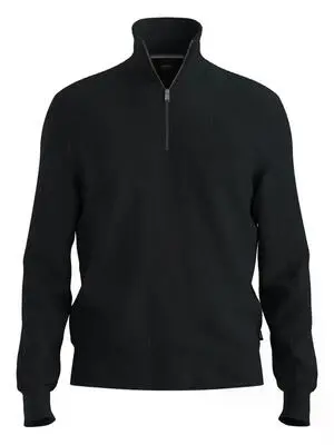 BOSS Textured Zip Sweater