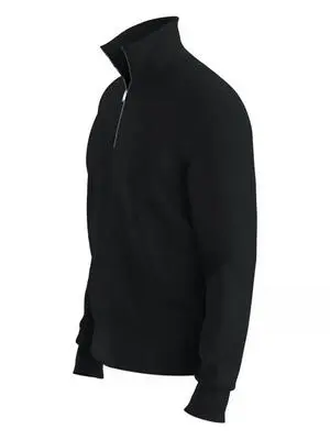 BOSS Textured Zip Sweater